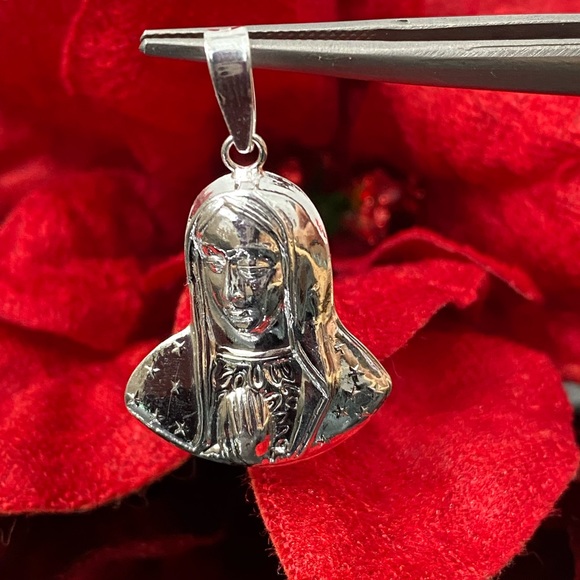 Jewelry | 925 Sterling Silver Virgin Mary Pendant | Poshmark